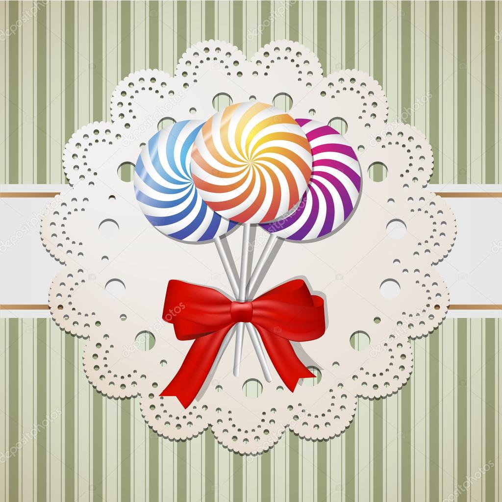 Lollipops and a bow Stock Vector Image by ©oxygendesign021 #13632904