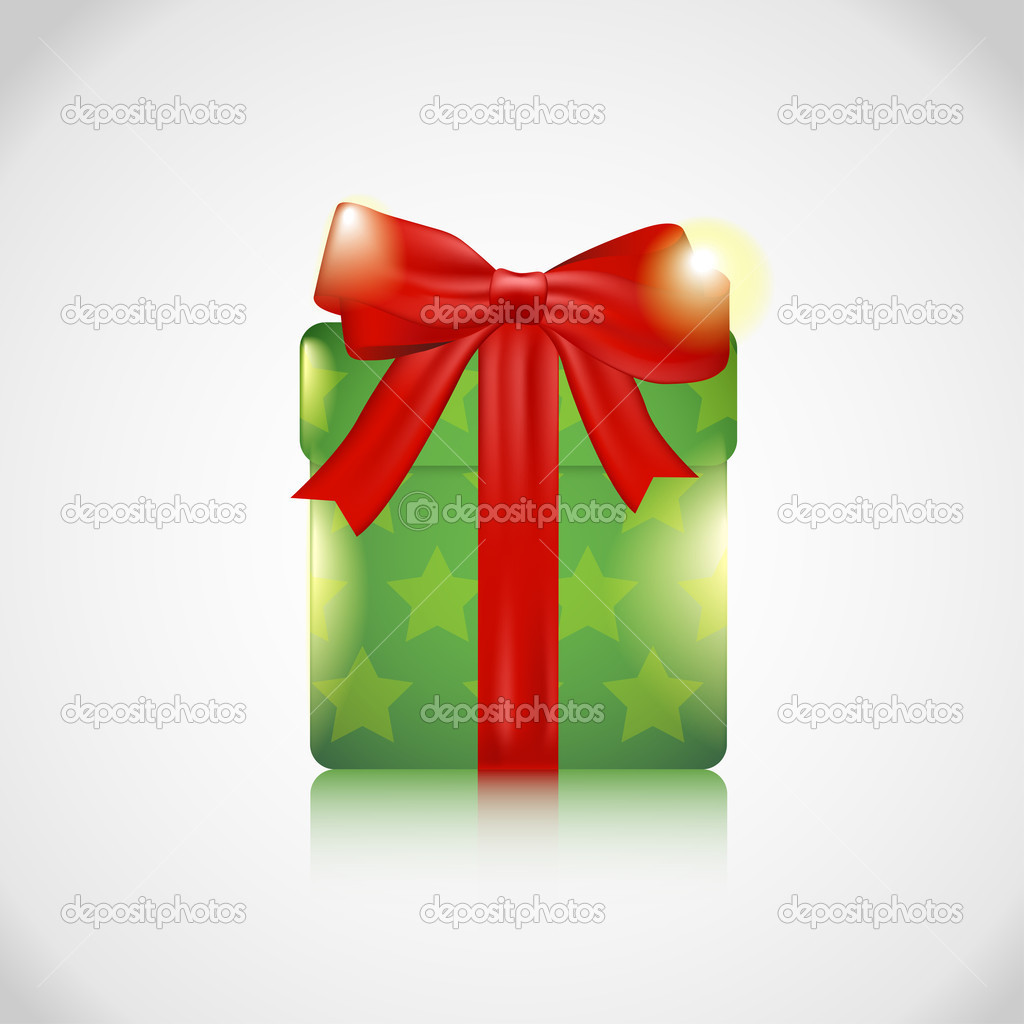 Green present — Stock Vector © oxygendesign021 #13633991