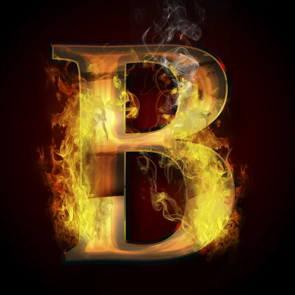 B Letter In Fire