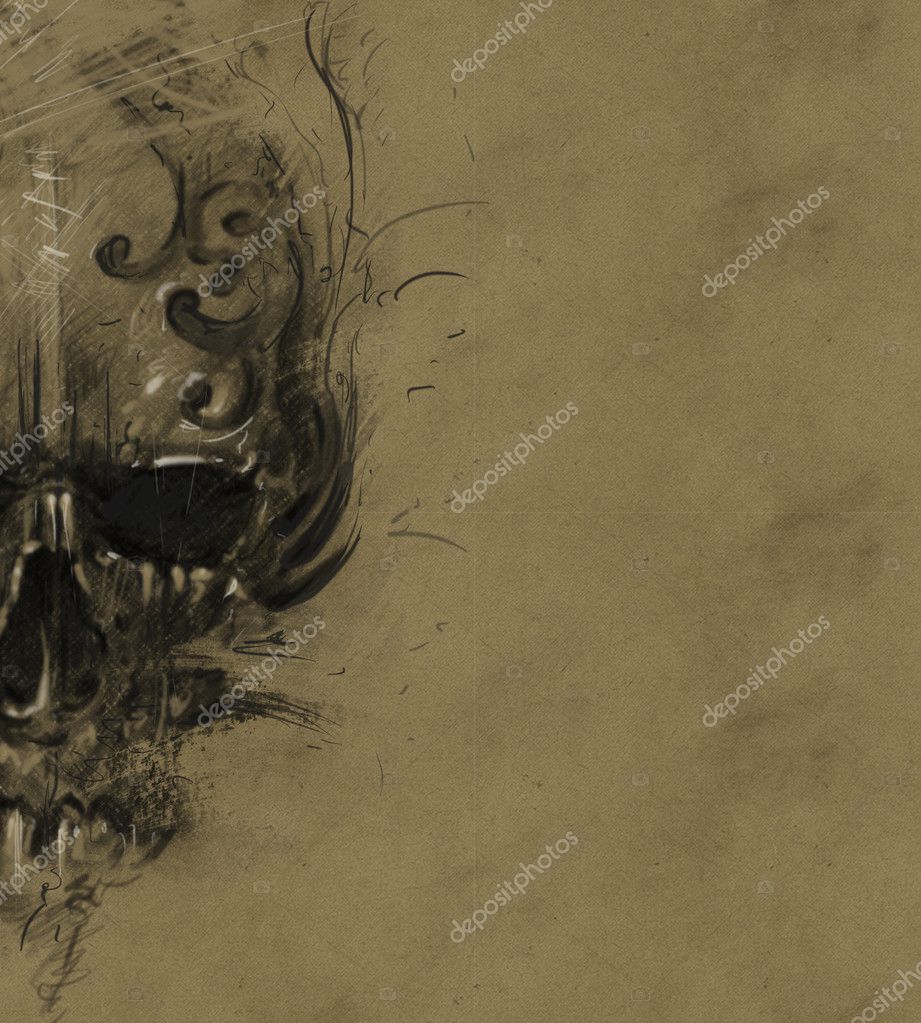 Cool Skull Tattoo Designs On Paper