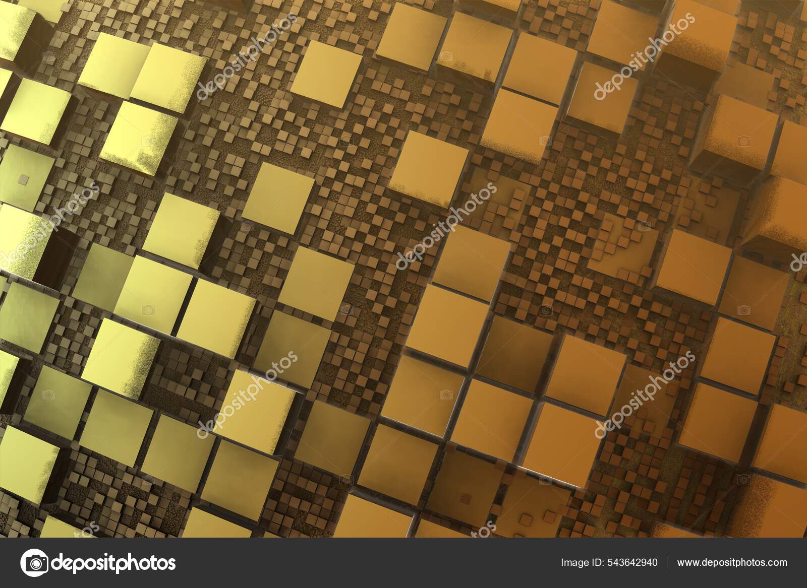 Nanotechnology Concept Microchips Electronics Honeycomb Fractal Design ...