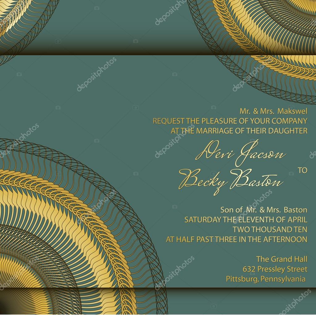 Wedding card or invitation with abstract floral background. Stock ...