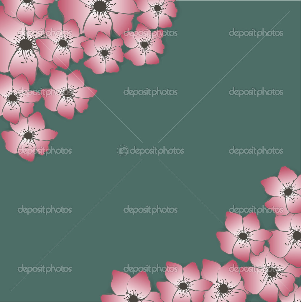 Wedding card or invitation with abstract floral background. Stock ...