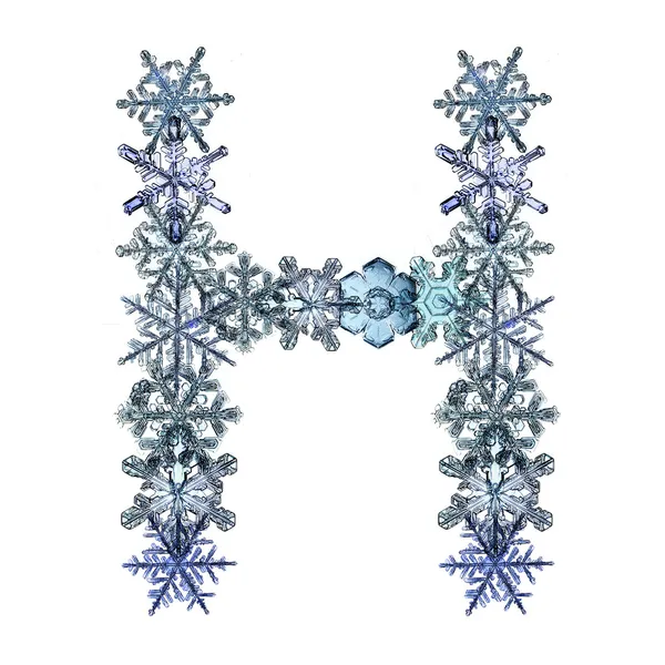 Font from snowflakes and ice crystals — Stock Photo © xload #22161397