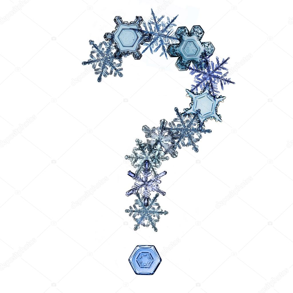 Font from snowflakes and ice. question mark — Stock Photo © xload #22161363