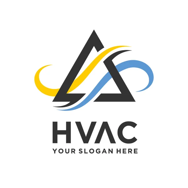 Hvac Logo Design Heating Ventilation Air Conditioning Stock Vector by ...