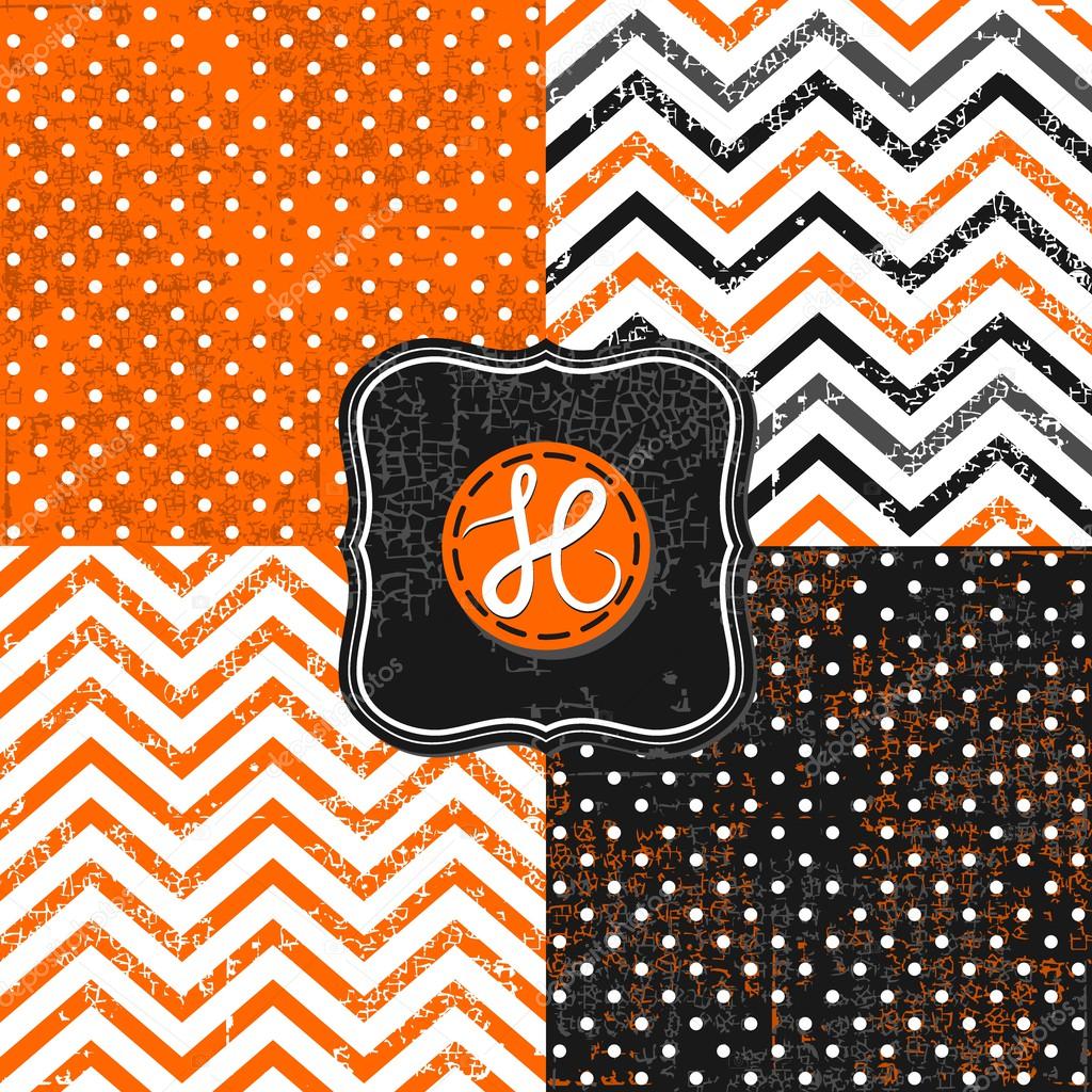 Halloween Chevron Background