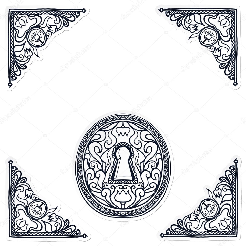 Detailed illustration of highly decorated keyhole Stock Vector Image by ...