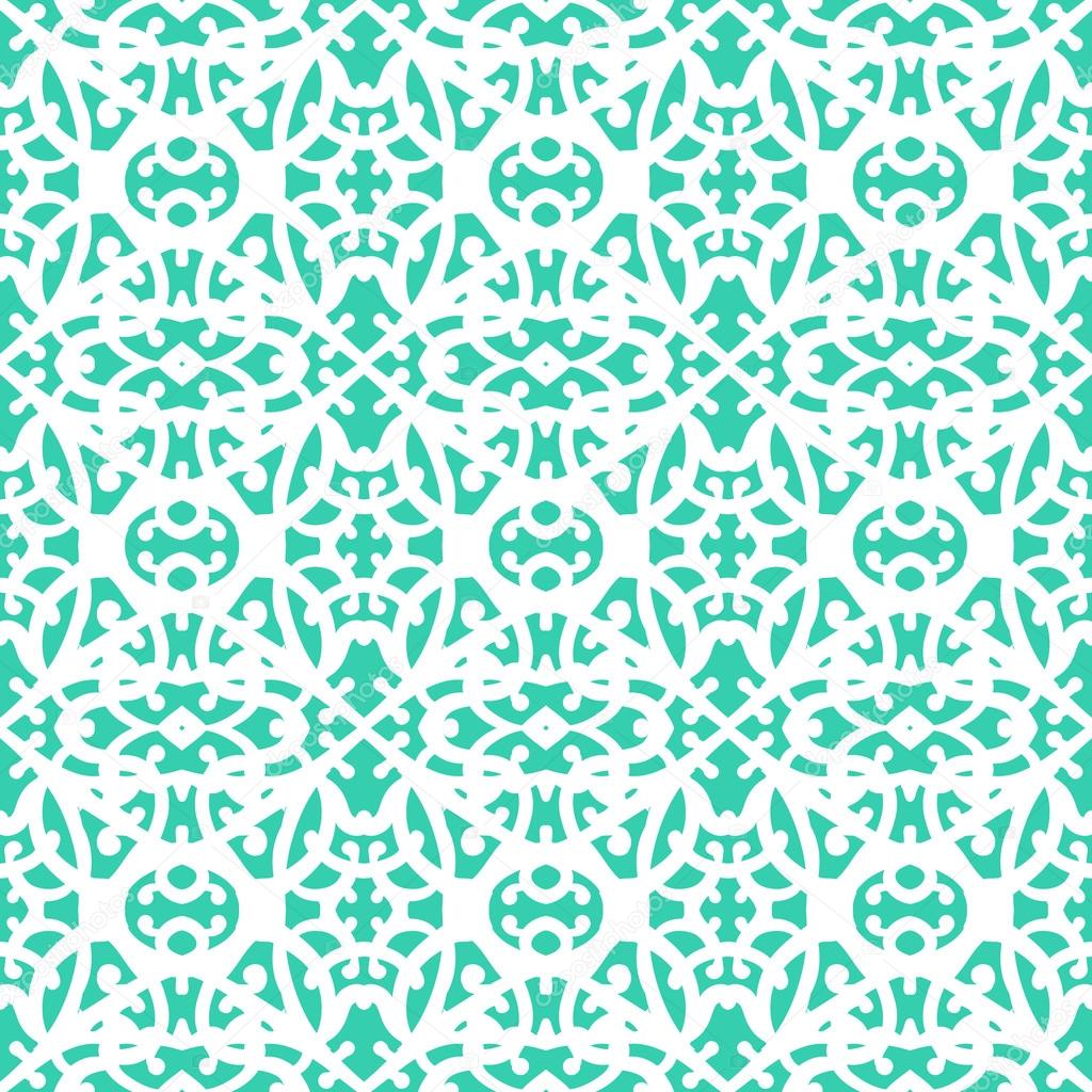 Elegante patrón de encaje con líneas blancas en azul aqua Vector de ...