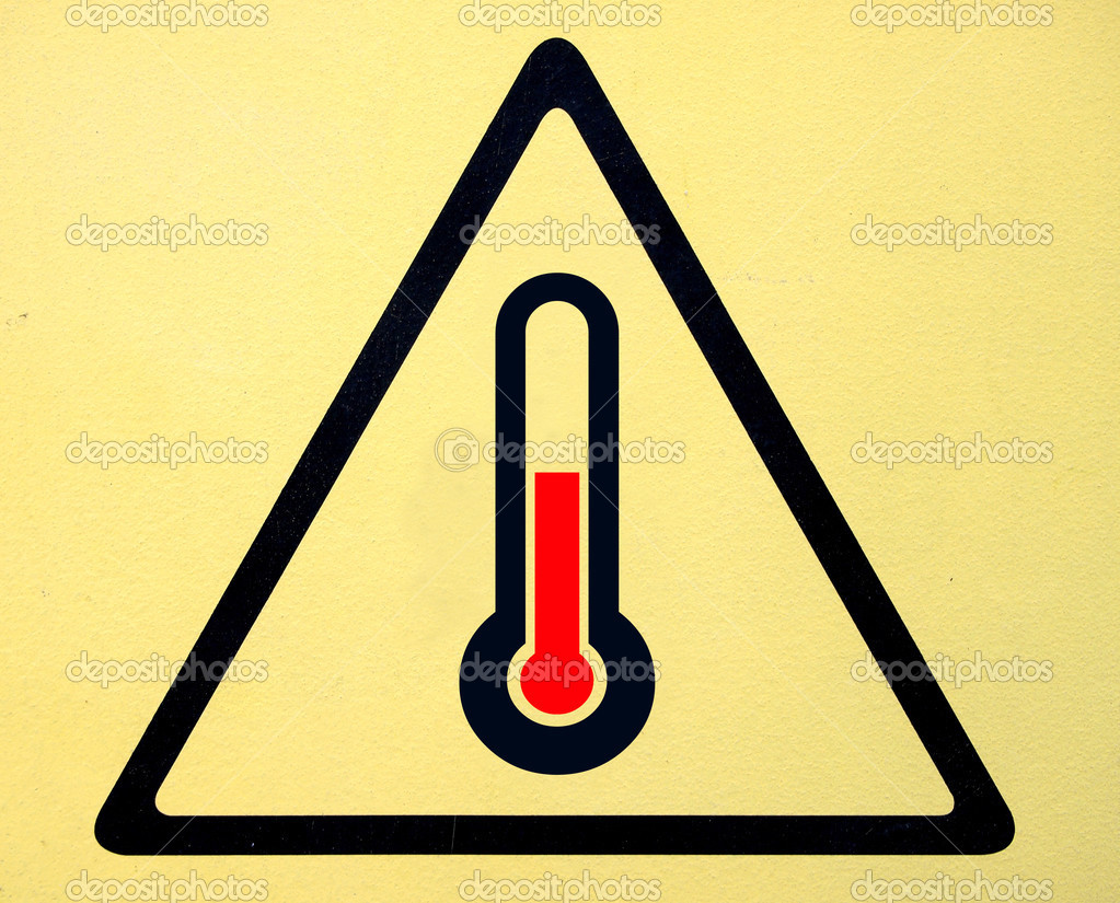 High temperature warning sign — Stock Photo © paisan191 #43444131