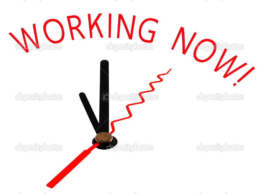 Working now with clock concept — Stock Photo © paisan191 #51619257