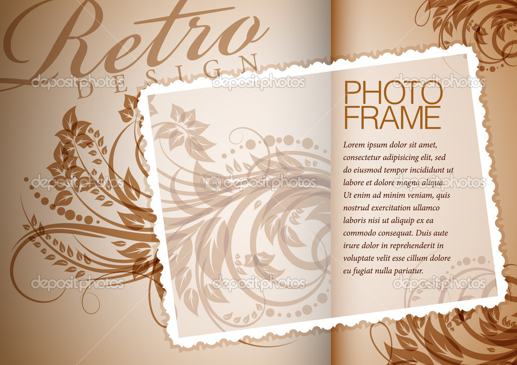 Vector photo frame on an abstract background Stock Vector Image by ...