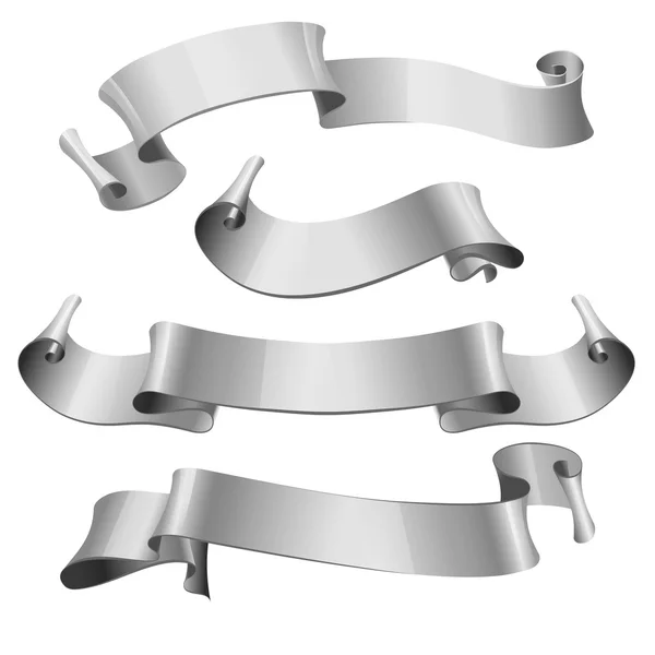 Silver ribbon Vector Art Stock Images | Depositphotos