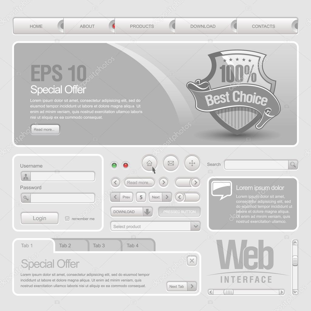 Web UI Elements Stock Vector Image by ©Sooolnce #22441471