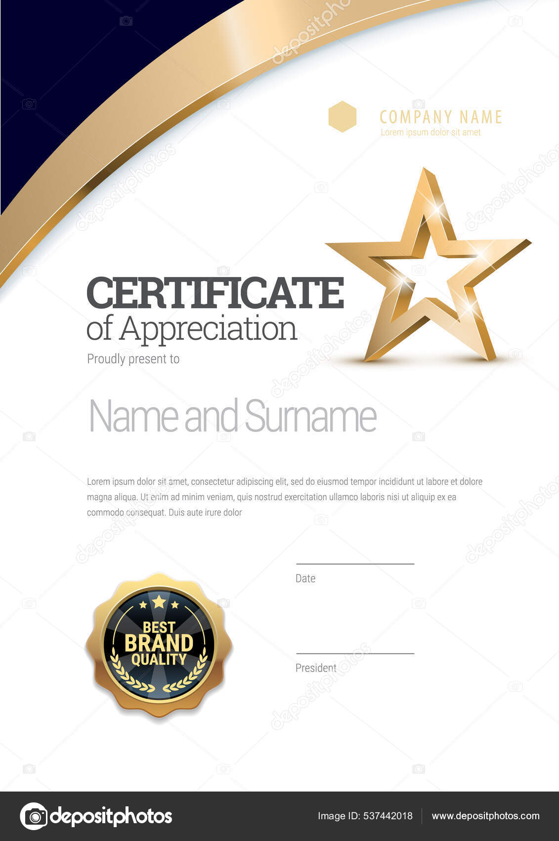 Image vectorielle Modèle Certificat Diplôme Design Moderne Certificat ...