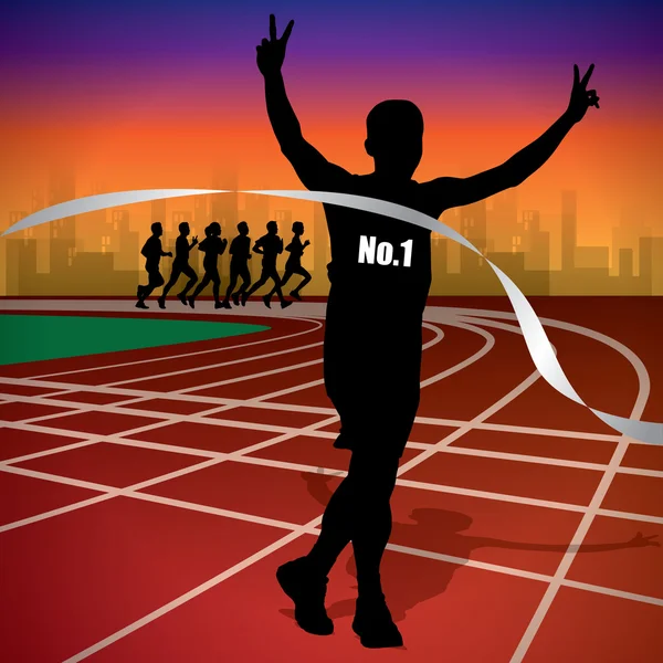 Running on track vector Stock Vector Image by ©tieataopoon #42824793