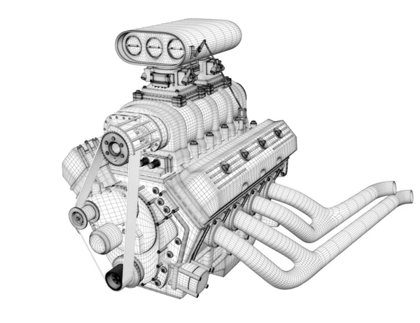 Car engine blueprint Stock Photos, Royalty Free Car engine blueprint ...