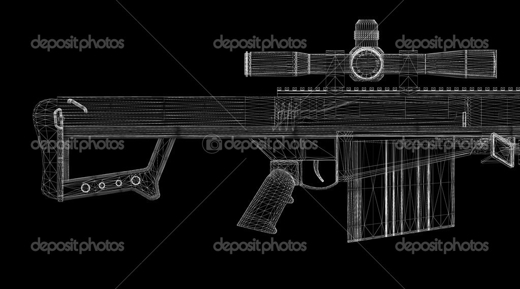 Sniper rifle — Stock Photo © Podsolnukh #45104423