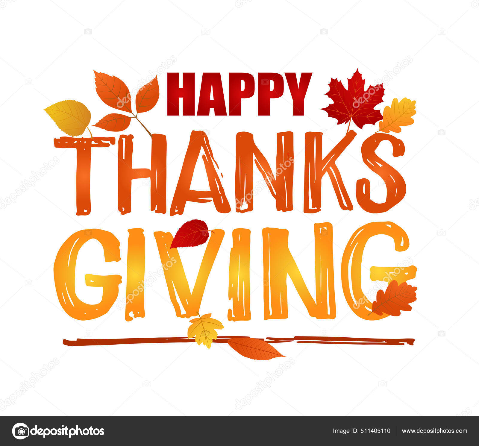 Give Thanks Hand Drawn Thanksgiving Lettering Typography Poster ...