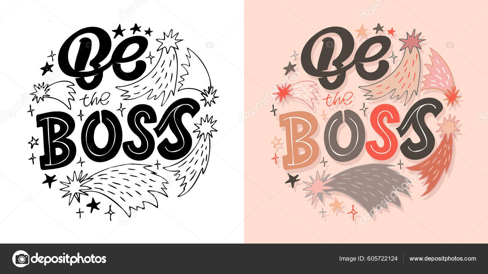 Cute Hand Drawn Doodle Lettering Motivation Postcard Art Lettering ...