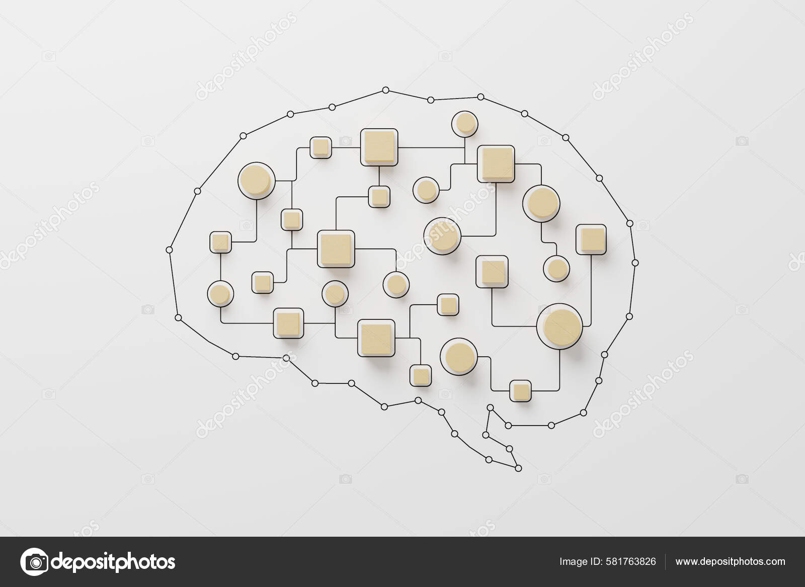 Business Process Workflow Automation Flowchart Wooden Cube Block ...