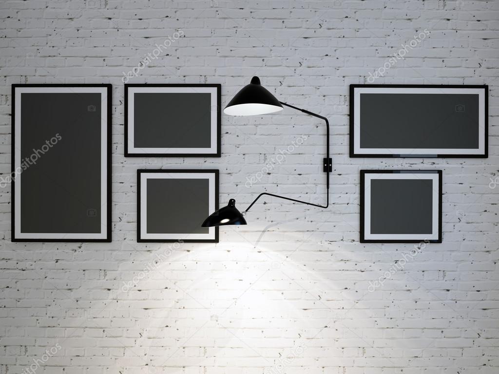 Frames on wall — Stock Photo © kuzmich #36949899