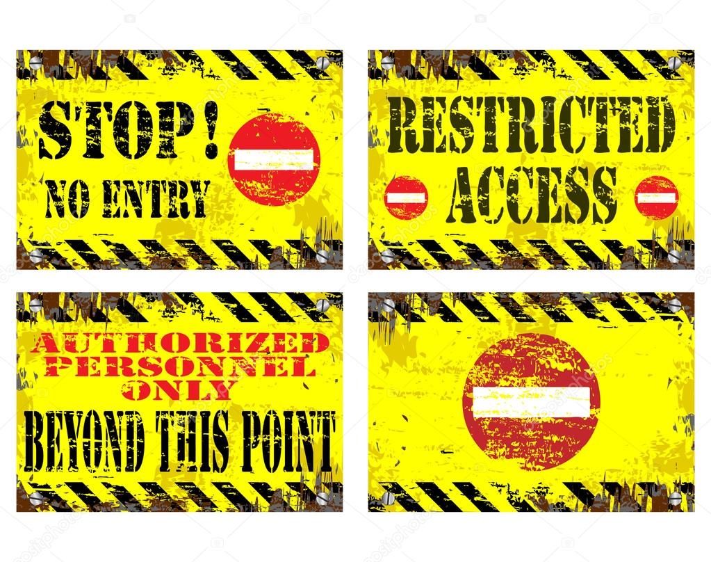 No Entry Signs Stock Vector by ©eyematrix 13297252