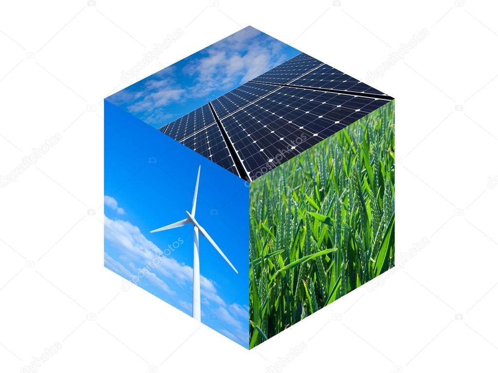 Renewable Energy Cube — Stock Photo © eyematrix #14344233
