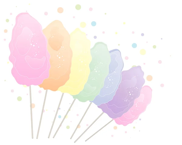 Rainbow candy floss Vector Art Stock Images | Depositphotos