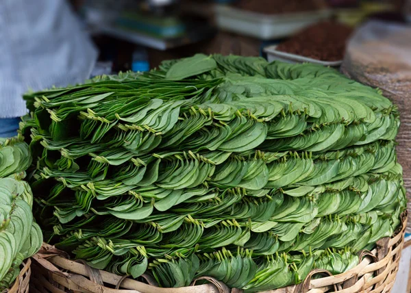 Stack of Betel leaves (Piper Betle) in old town Bangalore. - Stock ...