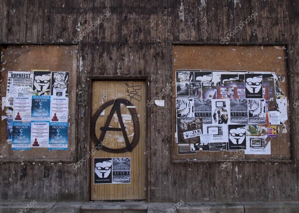 Anti Capitalism posters plastered over town by Anarchist. – Stock ...