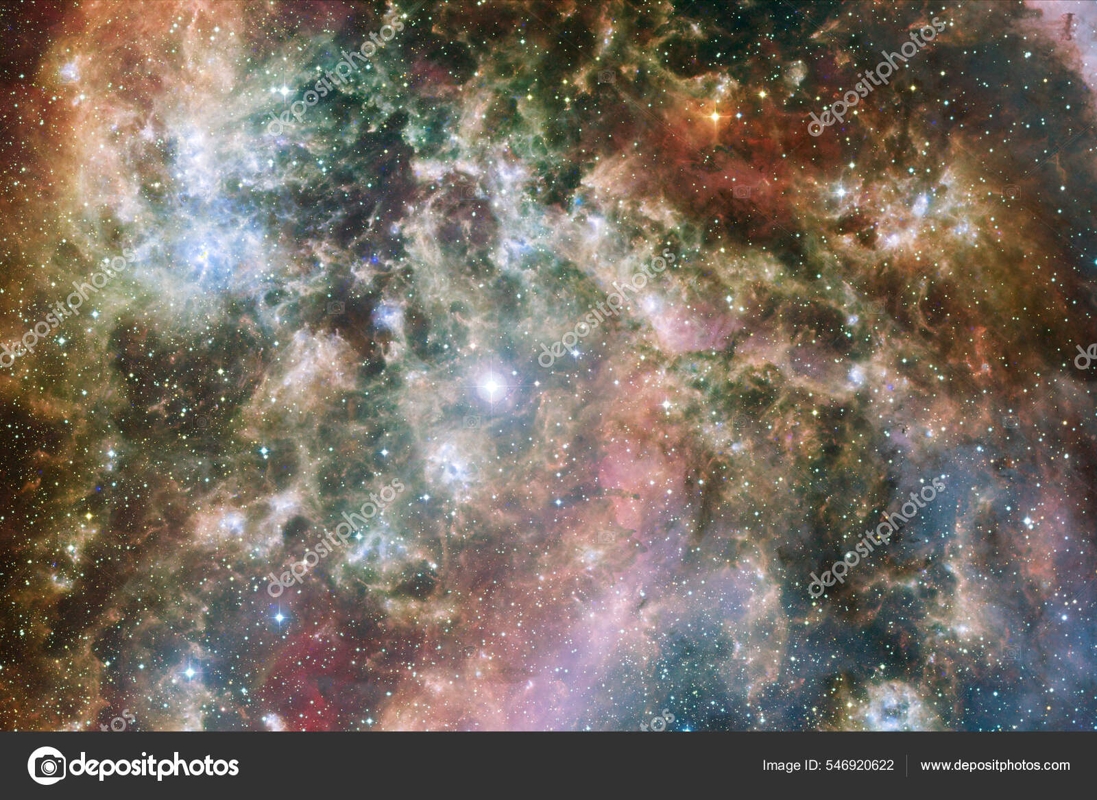 Outer Space Cosmic Landscape Nebula Elements Image Furnished Nasa ...