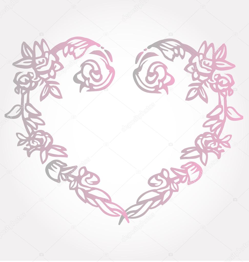 Heart floral ornament Stock Vector Image by ©Doom.ko #24644069