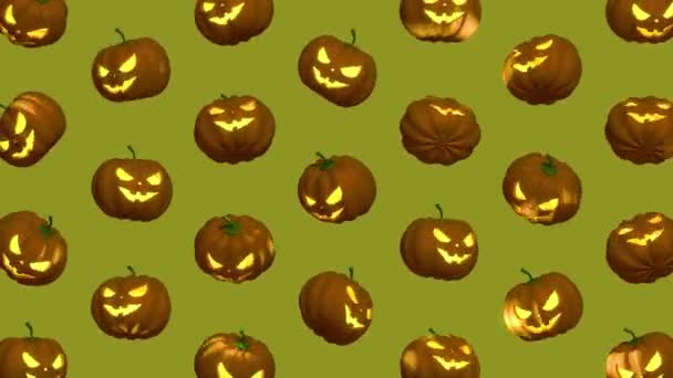 Animation Looped Animated Halloween Pumpkins Pattern Purple Background ...