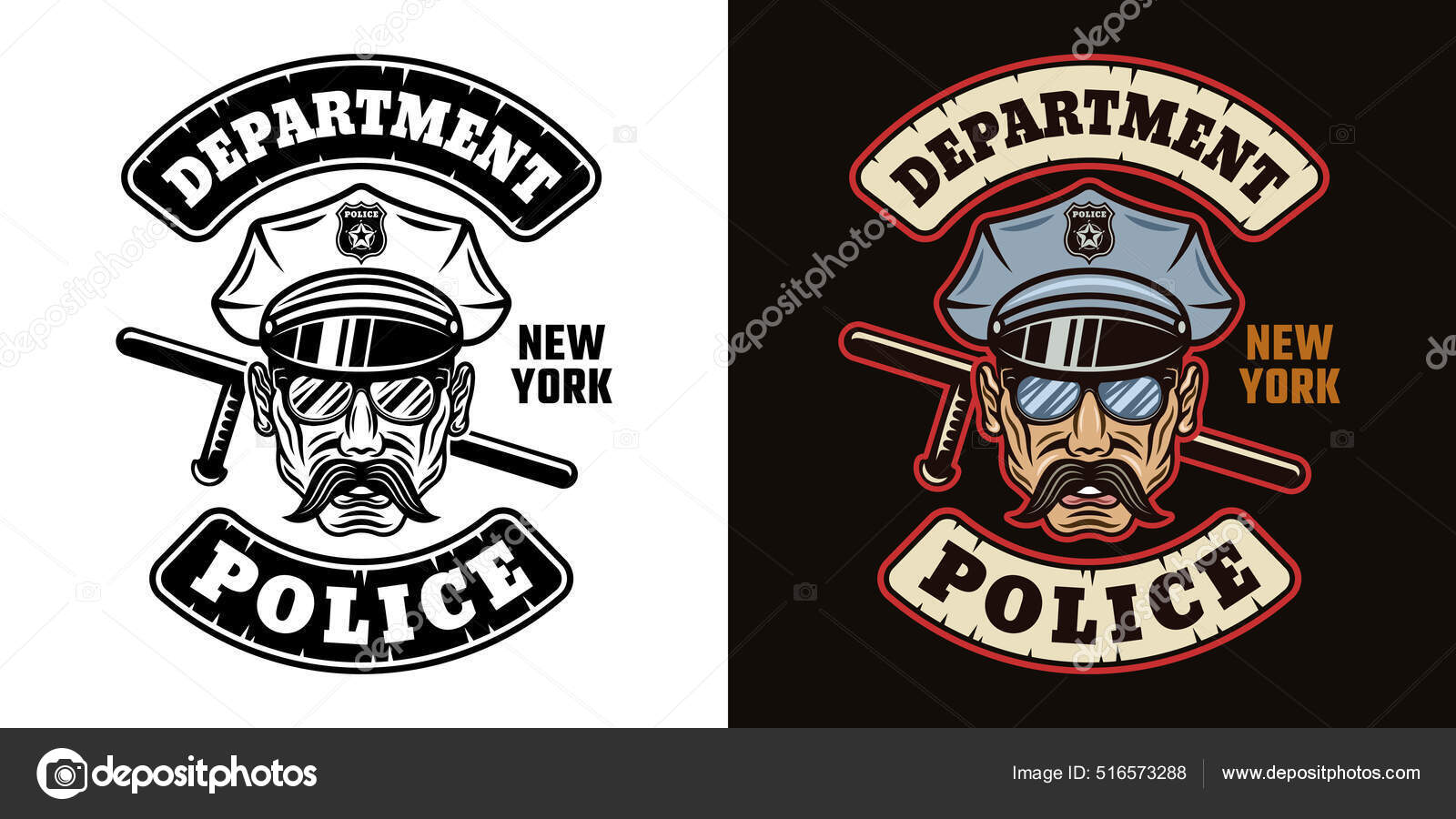 경찰 모자 벡터