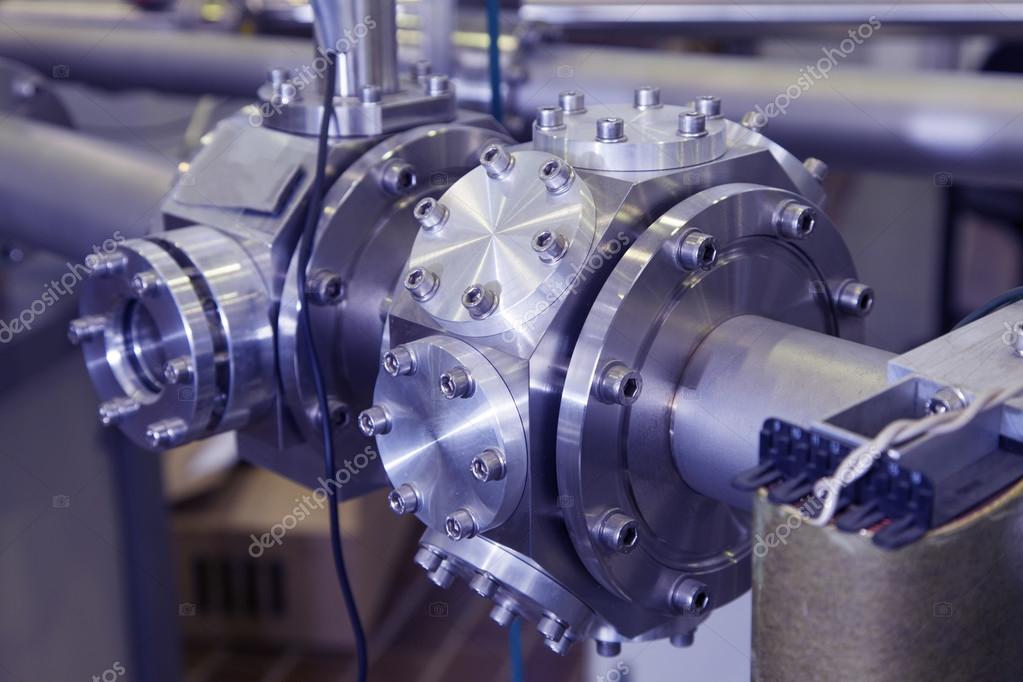 Details of ION accelerator industrial blue toned — Stock Photo ...