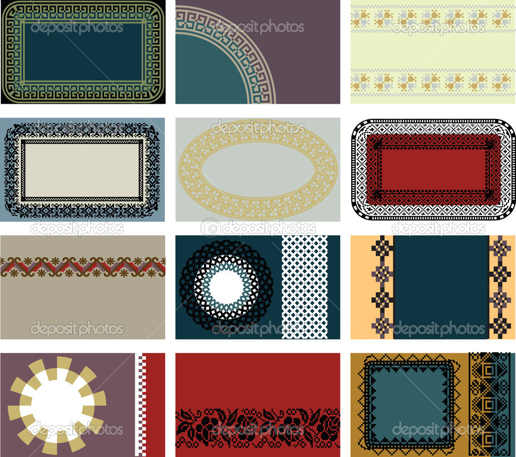 Horizontal business cards. Ancient background — Stock Vector © aroas ...