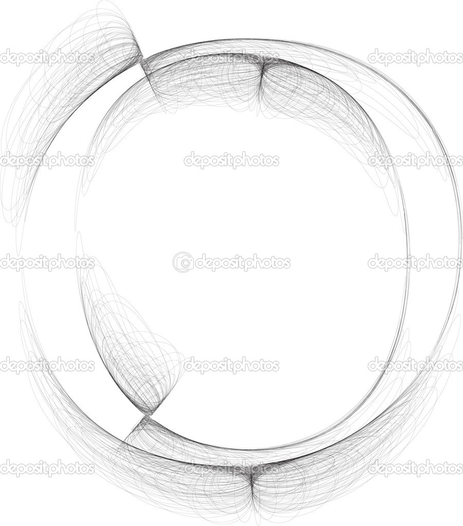 Hand draw font. LETTER O. Vector illustration Stock Illustration by ...
