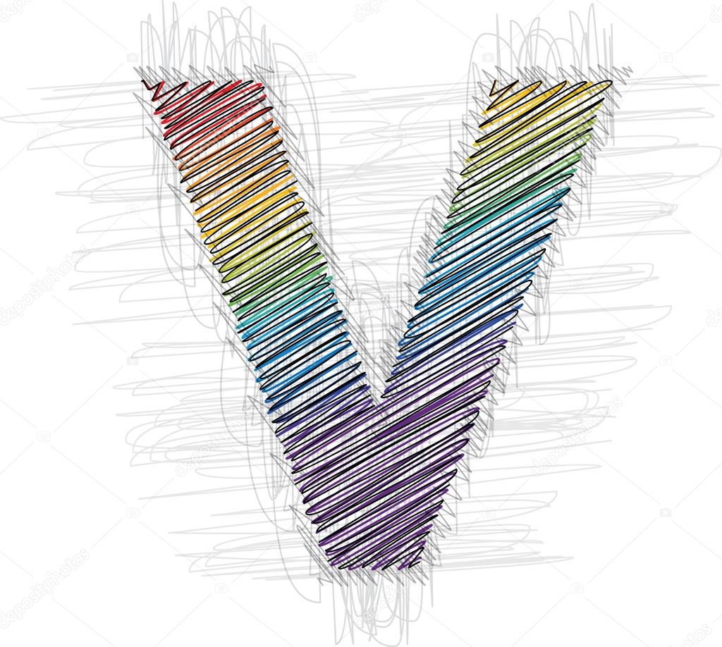 Hand drawn font LETTER v Stock Vector by ©aroas 39943929