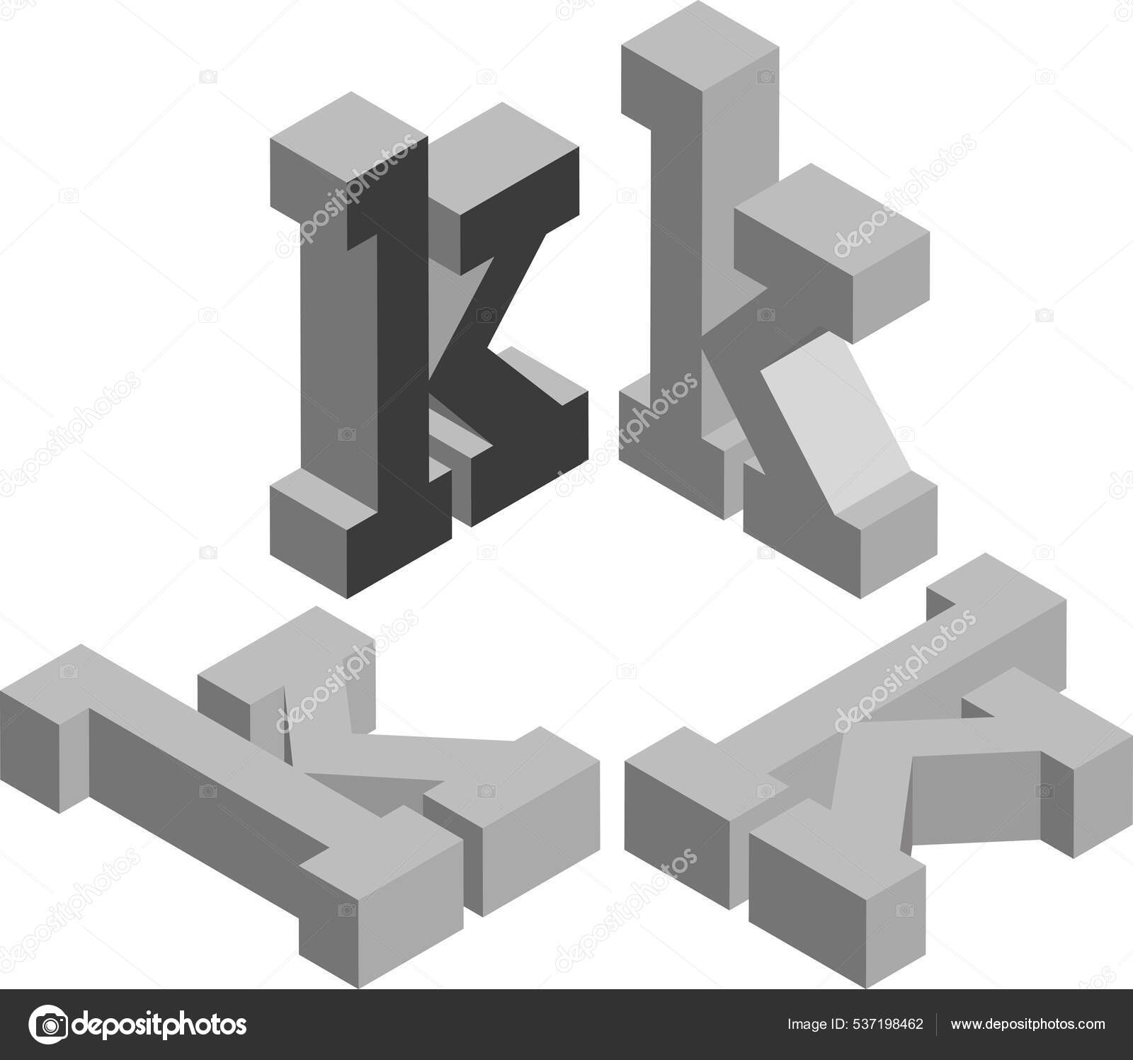How To Draw 3d Letter K