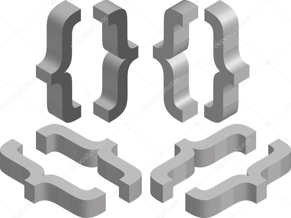 Símbolo isométrico. Plantilla para crear logotipos, emblemas ...