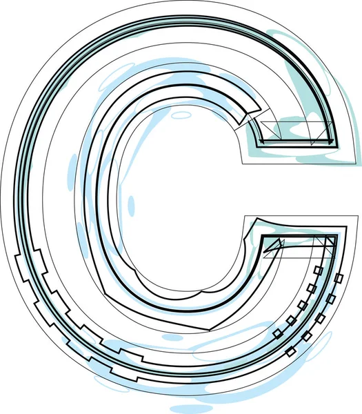 Grunge Font. Letter c Stock Vector by ©aroas 36679755