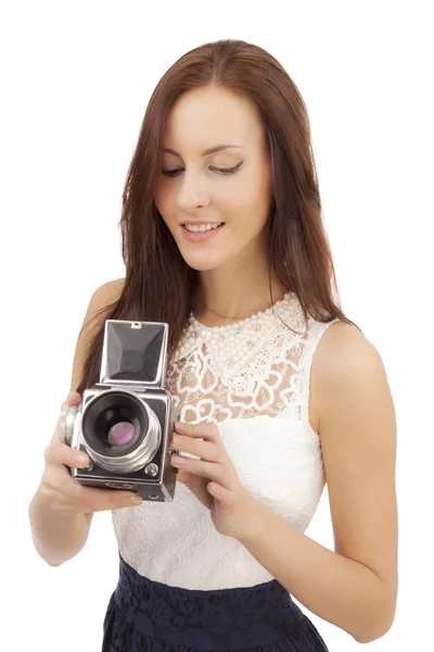 Girl with an old camera Stock Photo by ©Oshepkov1962 38475669