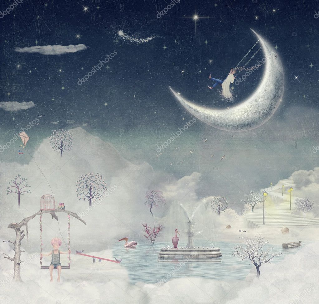 Night. Time of miracles and magic — Stock Photo © natamc #12631298