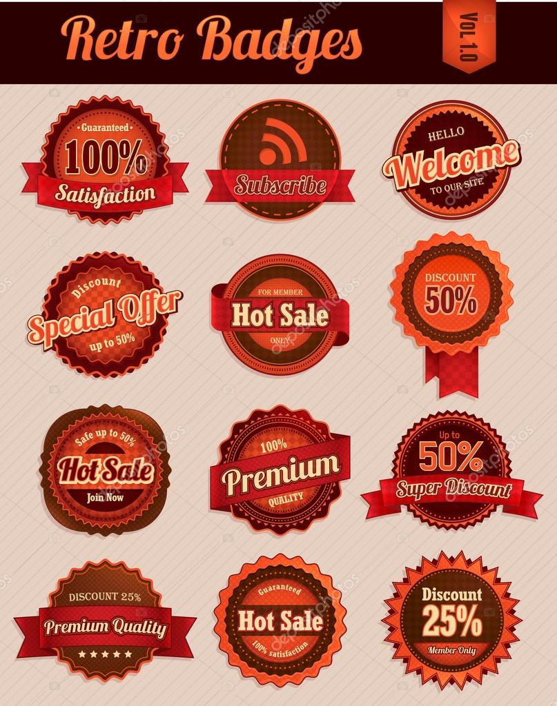 Retro Badges Vol 1 Stock Vector Image by ©dewanara #13921040