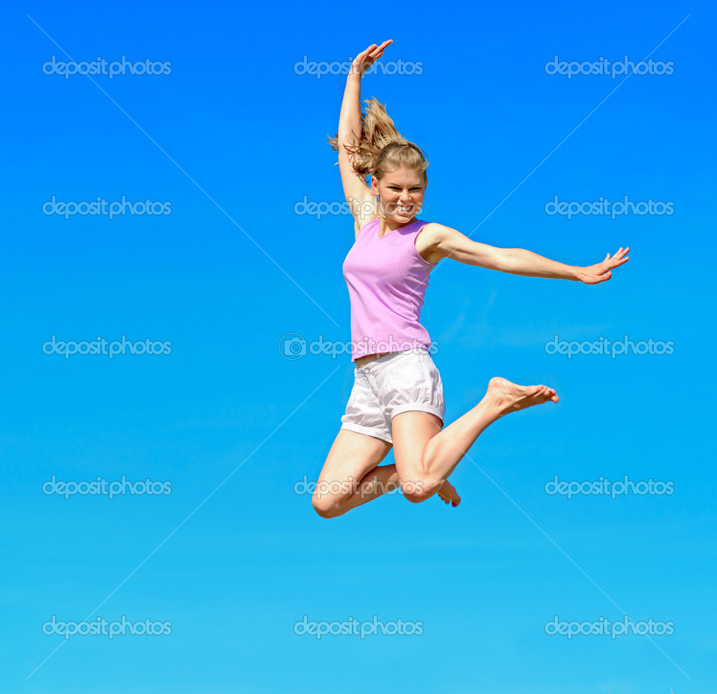 Jumping girl Stock Photo by ©stasique 31307207