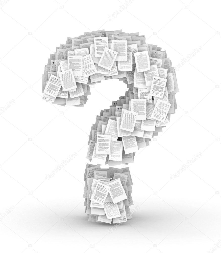 Question mark , page documents font — Stock Photo © iunewind #17127557