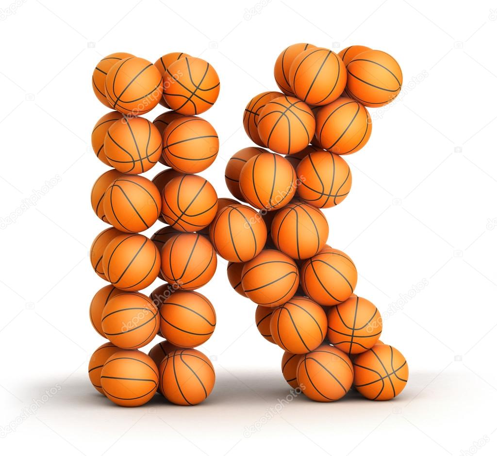 Letter K basketball Stock Photo by ©iunewind 24017983
