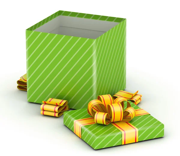 Open green gift box Stock Photo by ©iunewind 26106807
