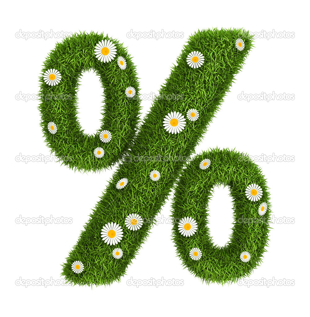 Natuurgras procentteken — Stockfoto © iunewind #27793637